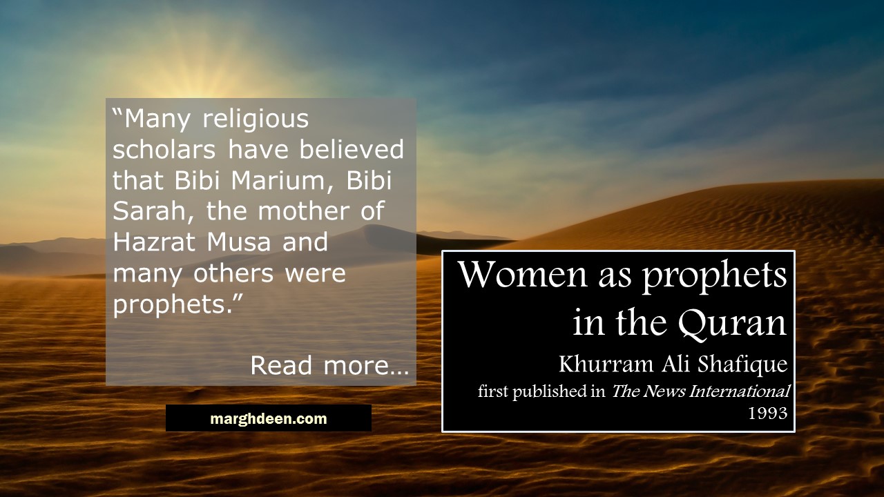 Women as prophets in the Quran – Marghdeen